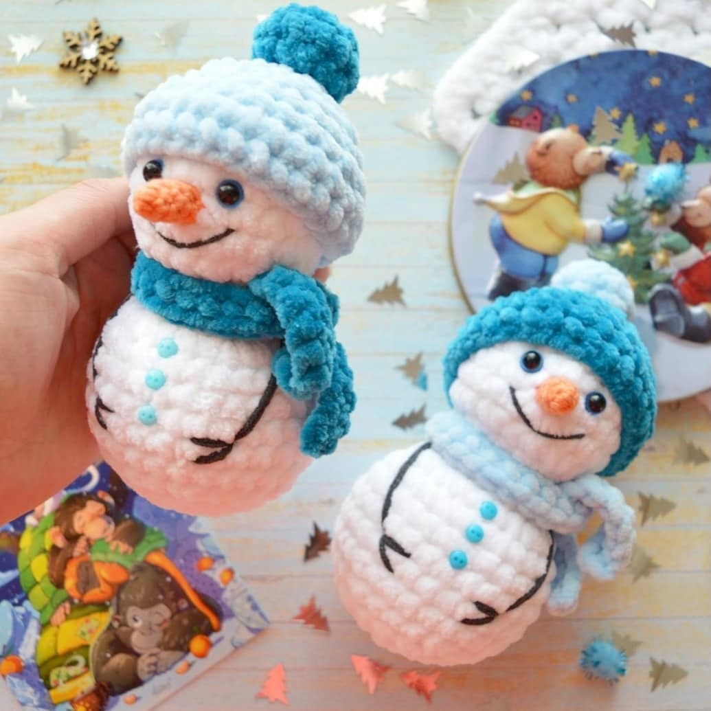 Amigurumi cute snowman crochet pattern